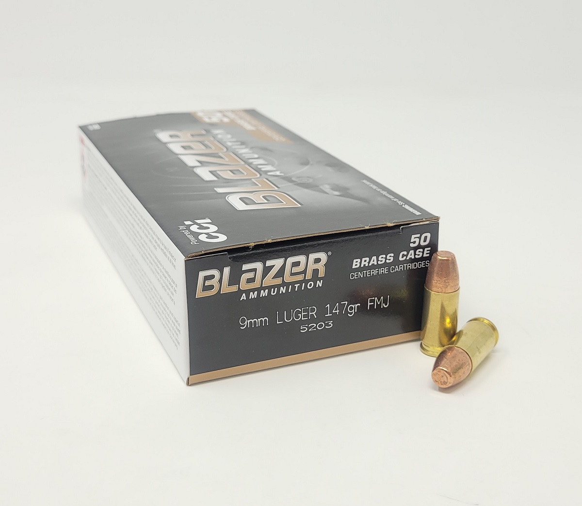 CCI 9mm Ammunition Blazer Reduced Recoil CCI5296 100 Grain Full Metal ...