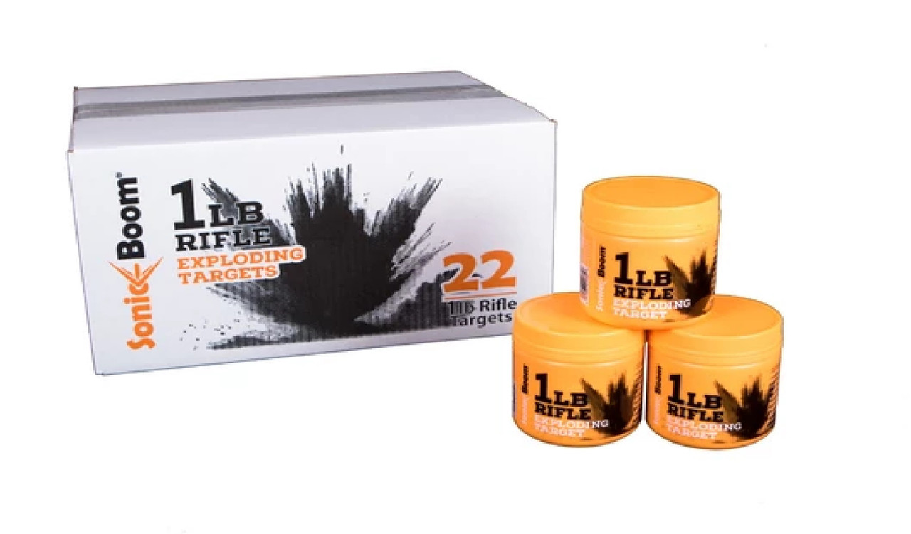 Sonic Boom Exploding Rifle Target 1 lb Target - 22 Pack