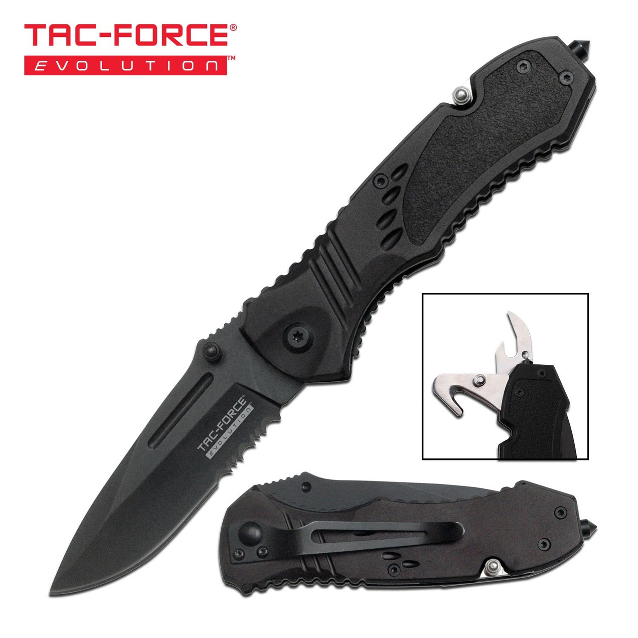 Tac-Force Evolution Black Spring Assisted Knife TFEA027BK
