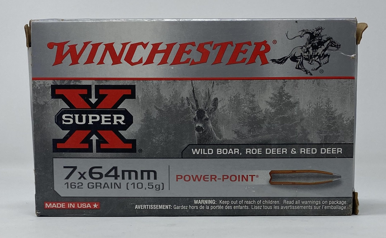 Winchester 7x64mm Ammunition Super-X M7641 162 Grain Power-Point Soft ...