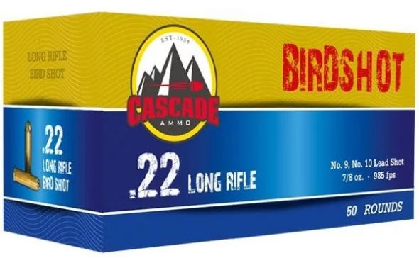 Cascade Ammo 22 Long Rifle Ammunition CI22LR25 No. 9, No. 10 Lead ...