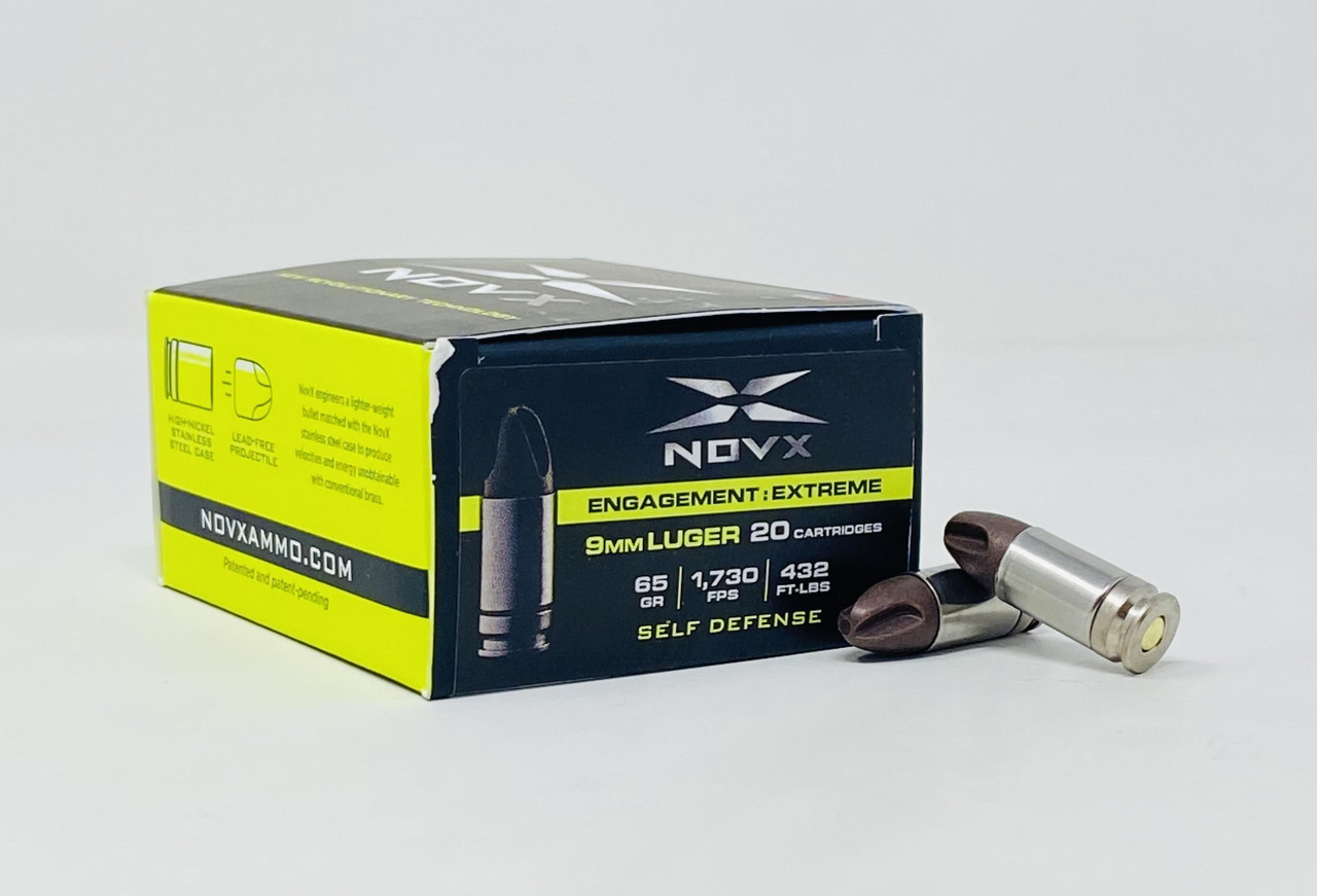 NovX 9mm Luger Ammunition NOVX9EESS-20 65 Grain Extreme Engagement ...