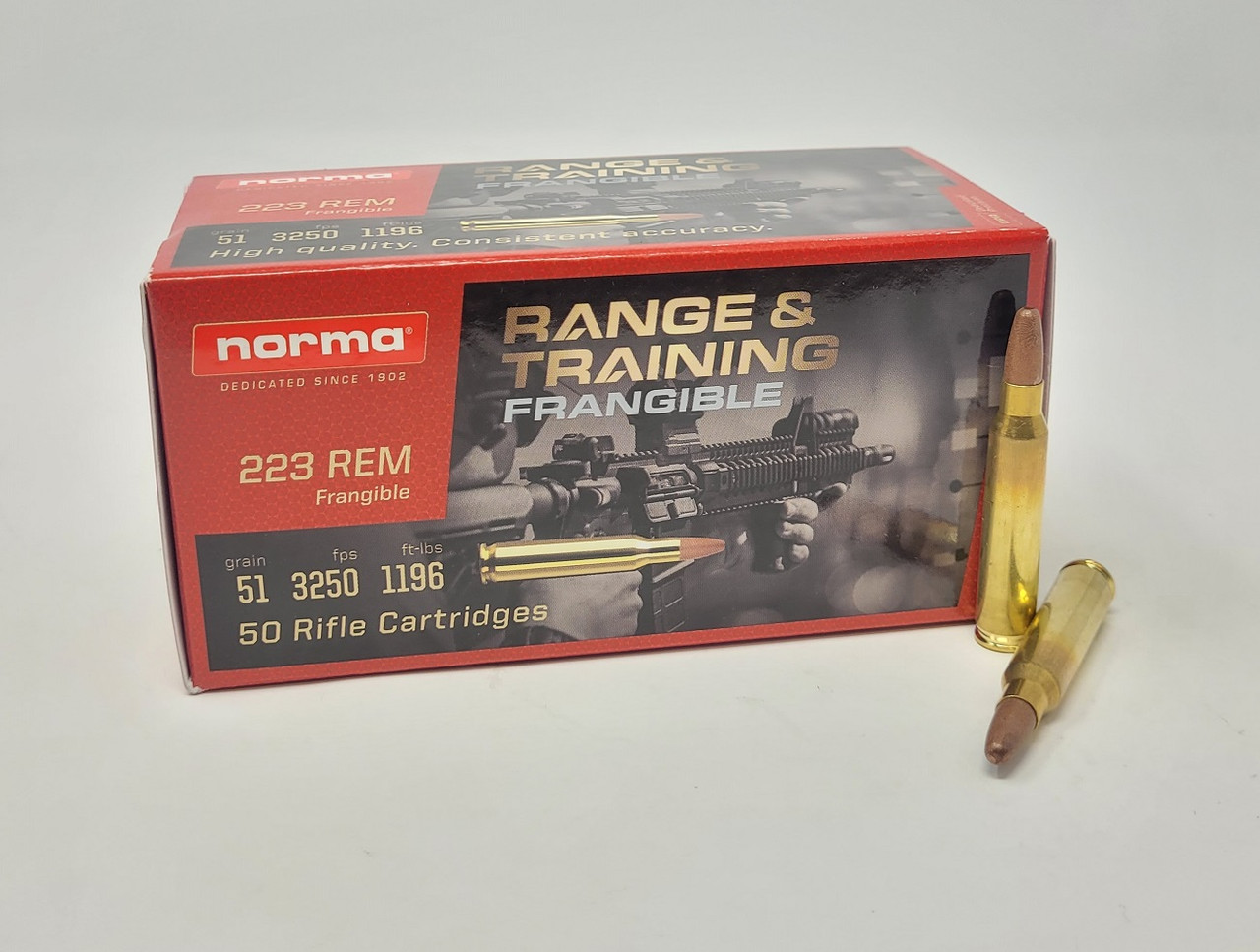 Norma Tactical 223 Rem Ammunition NORMA630840050 51 Grain Frangible 50 Rounds