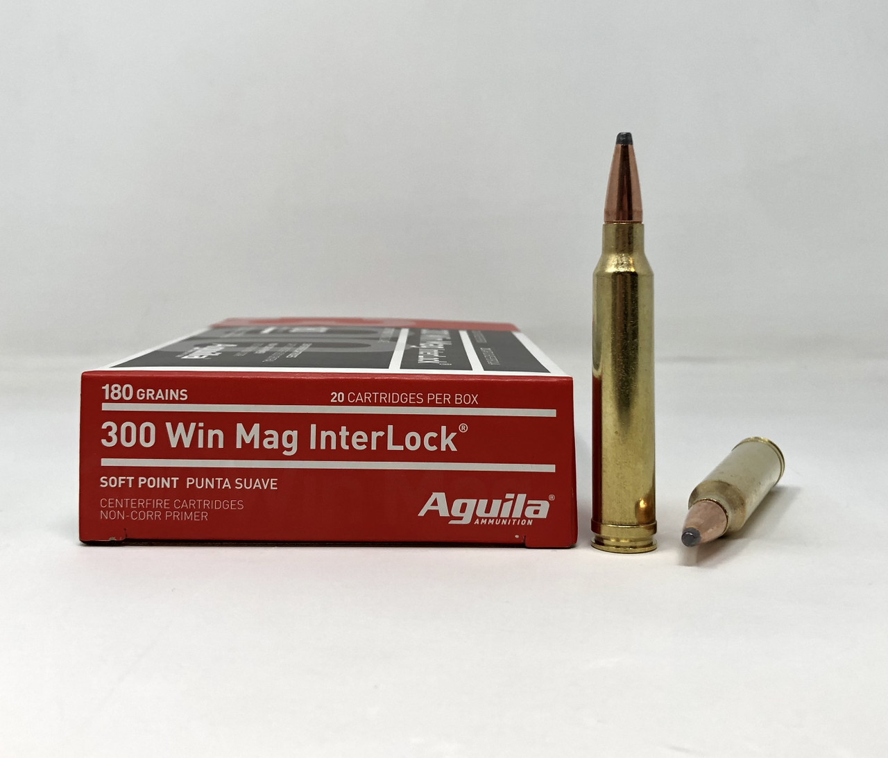 Aguila 300 WIN Mag Ammunition 180 Grain Interlock Soft Point Boat Tail ...