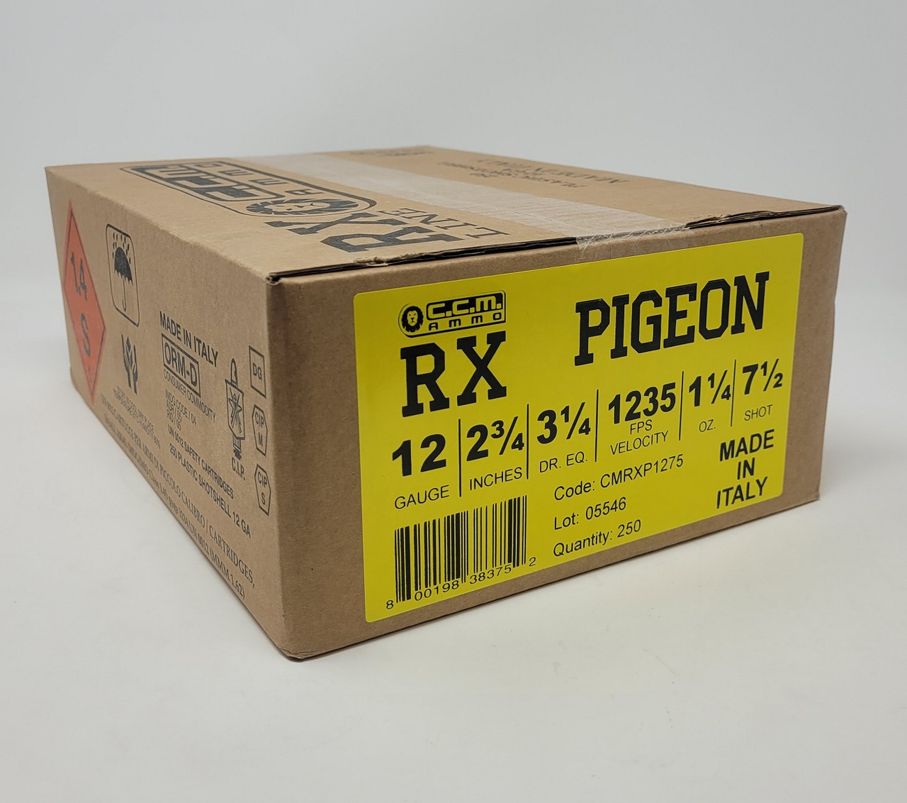 Clever RX Pigeon 12 Gauge Ammunition CMRXP1275 2-3/4" 1-1/4oz #7.5 Shot ...