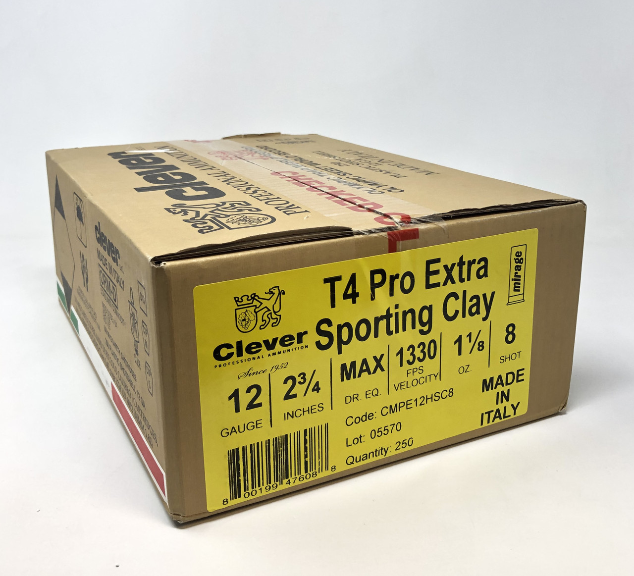 Clever 12 Gauge Ammunition 2-3/4" 1-1/8 oz #8 Shot 1330 fps CMPE12HSC8 ...