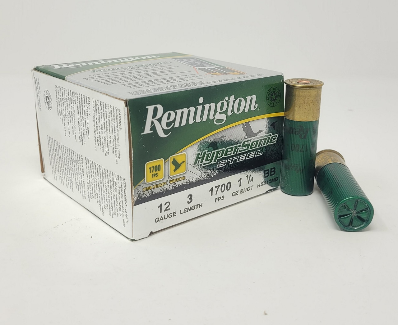 Remington 12 Gauge Ammunition Hypersonic Steel RHSS12MB 3" 1-1/4oz BB ...