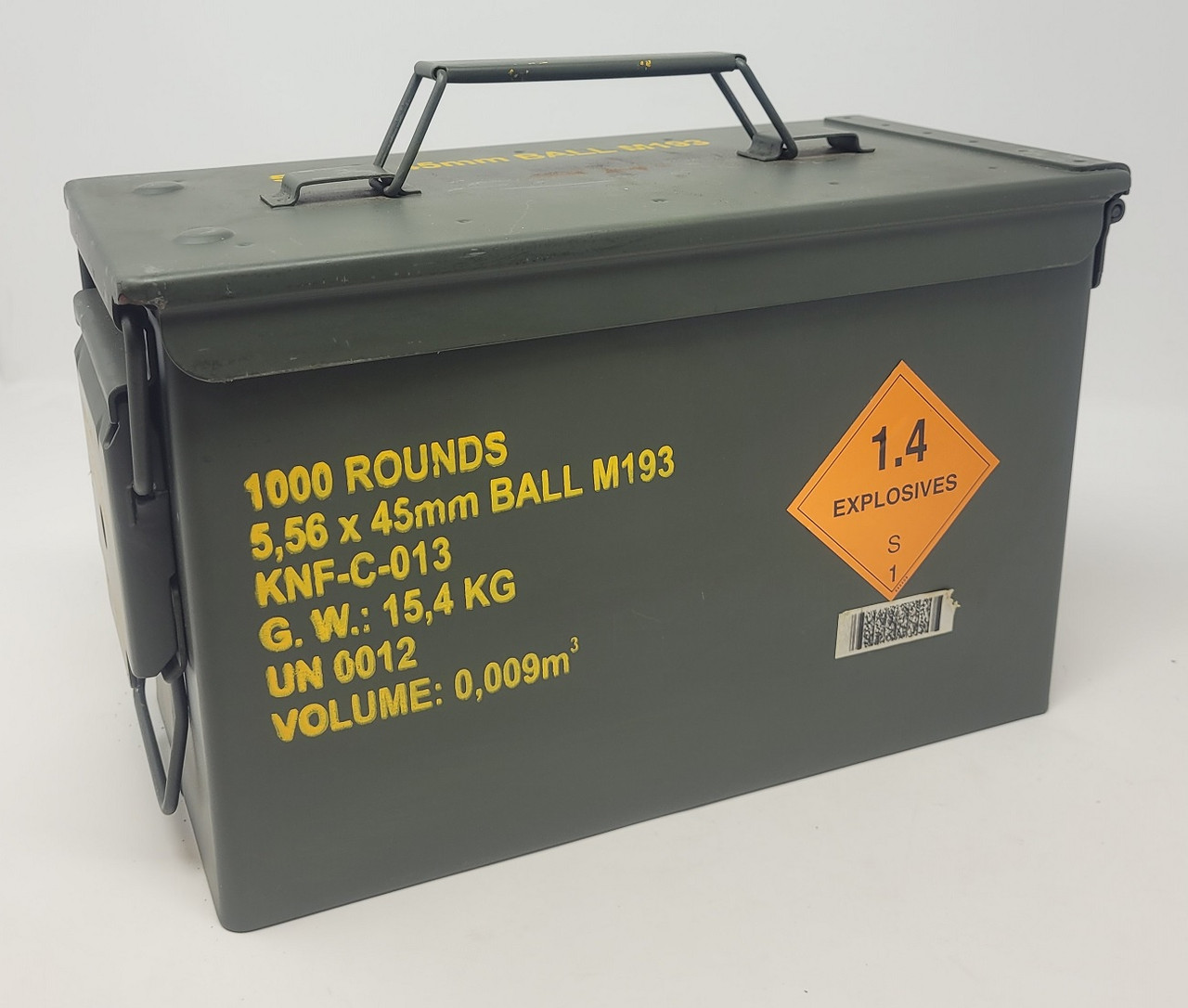 Military Surplus 5.56x45mm NATO Ammunition AM3325 M193 55 Grain Full ...