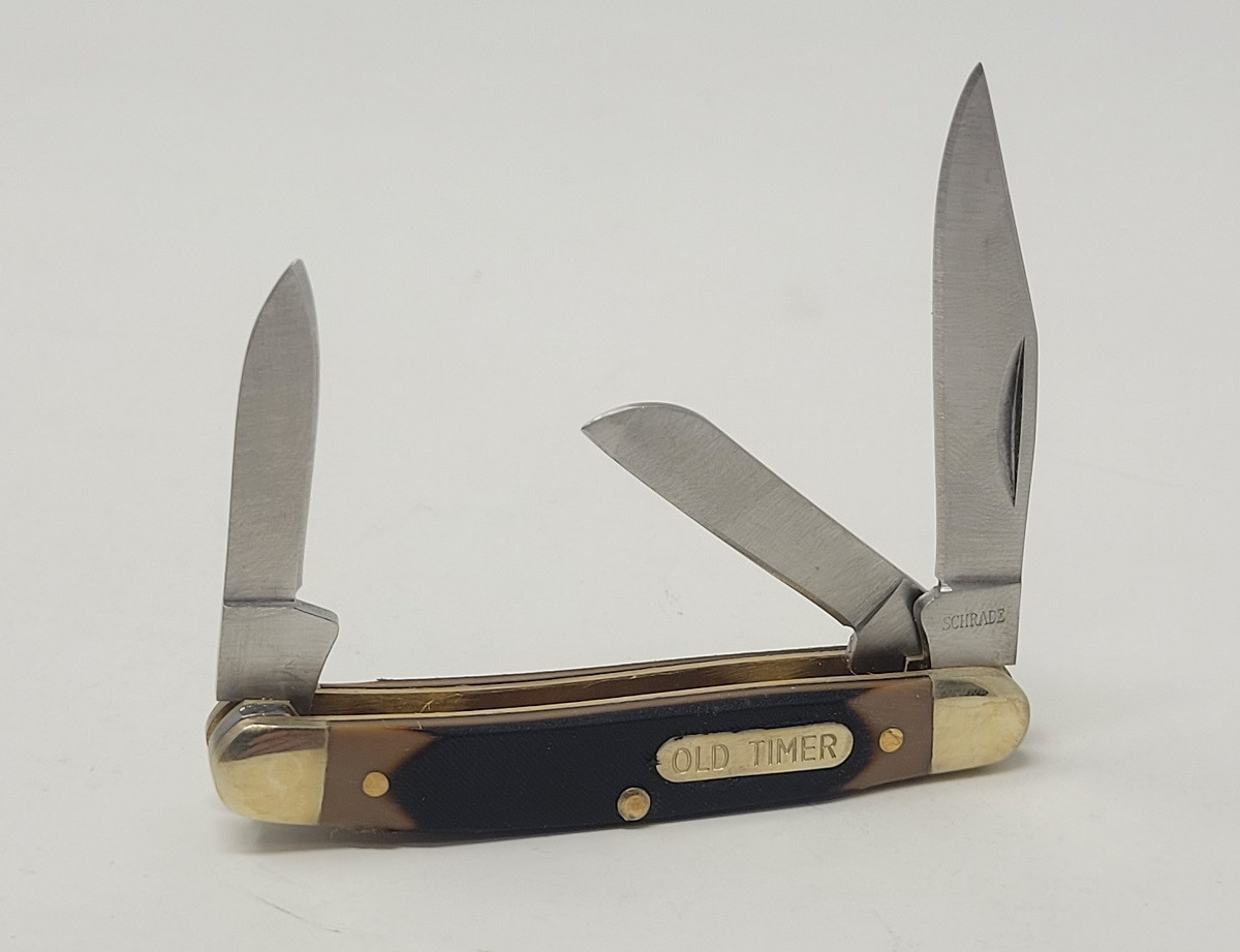 Old Timer Junior Triple Blade Folding Pocket Knife OLT108OT Sawcut ...