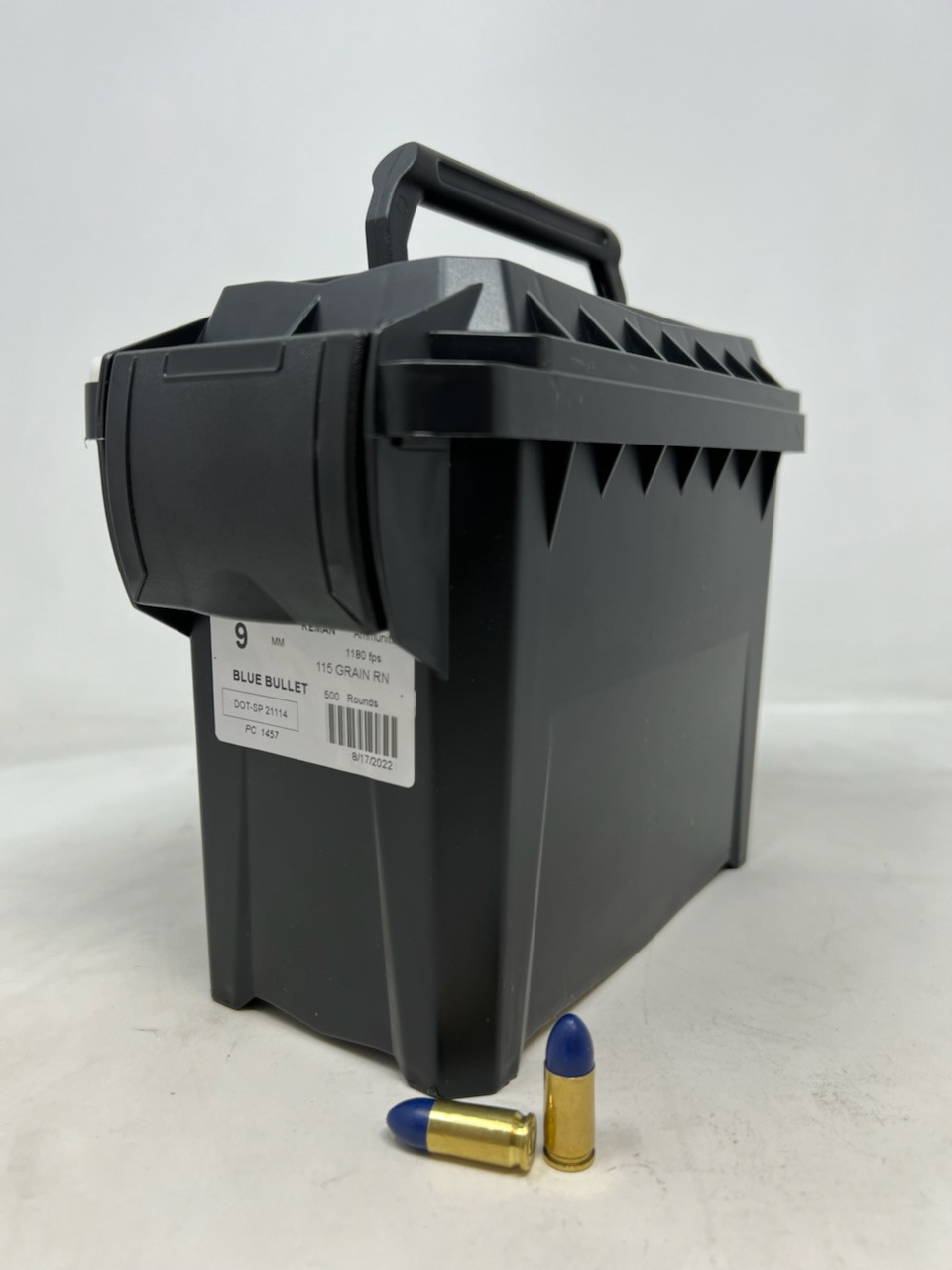 Precision One 9mm Luger Ammunition PONE1457 115 Grain Round Nose Blue ...
