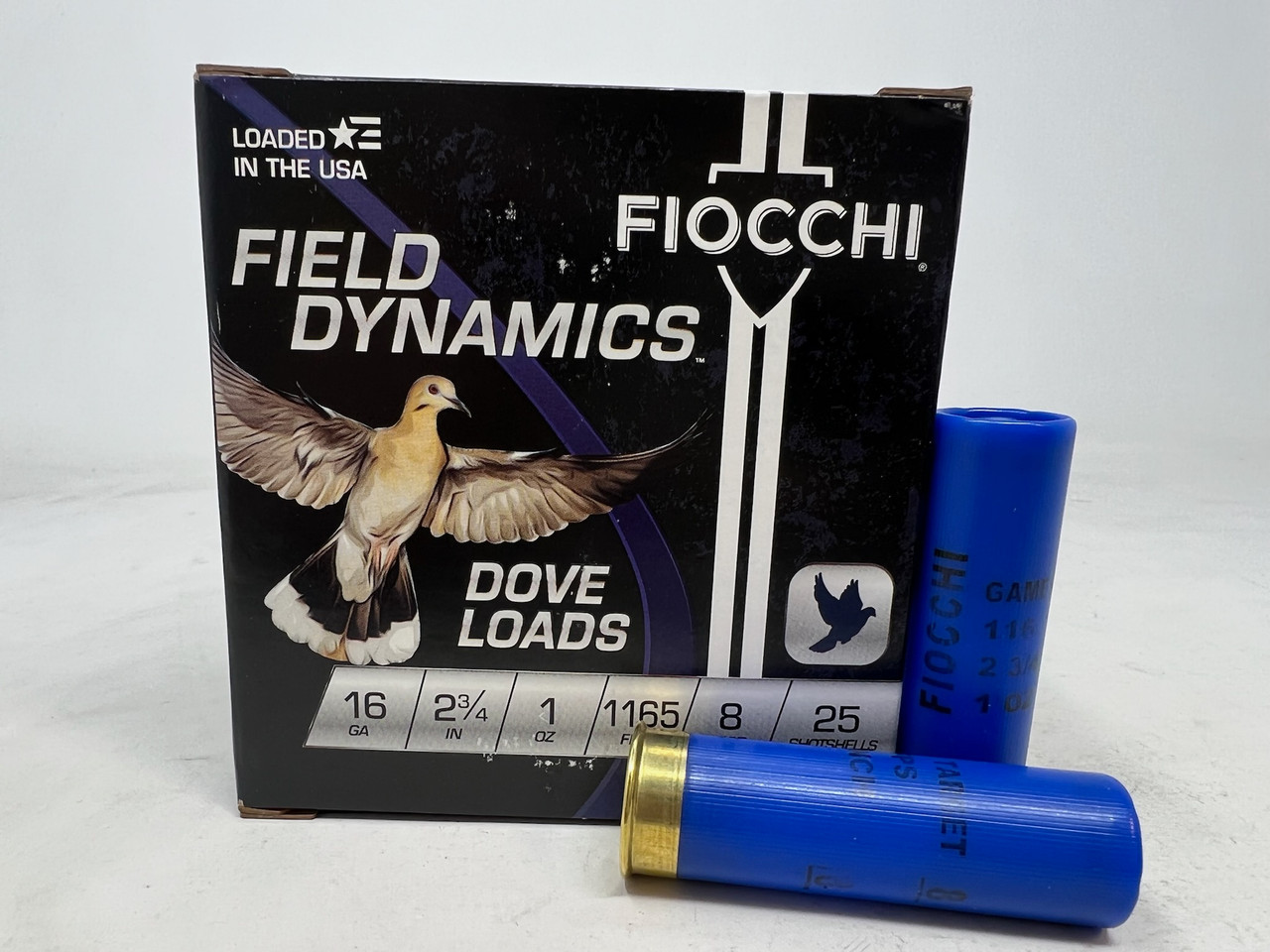 Fiocchi 16 Gauge Ammunition Dove Loads FI16G8CASE #8 Shot 2-3/4" 1oz ...