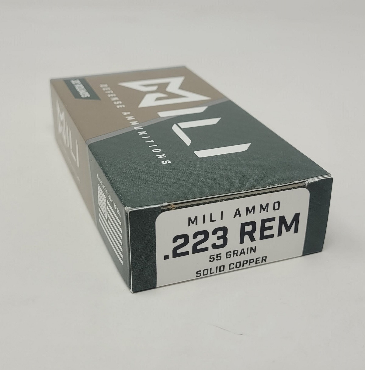 Mili 223 Rem Ammunition Custom Defense M223CSNT55C 55 Grain Solid ...