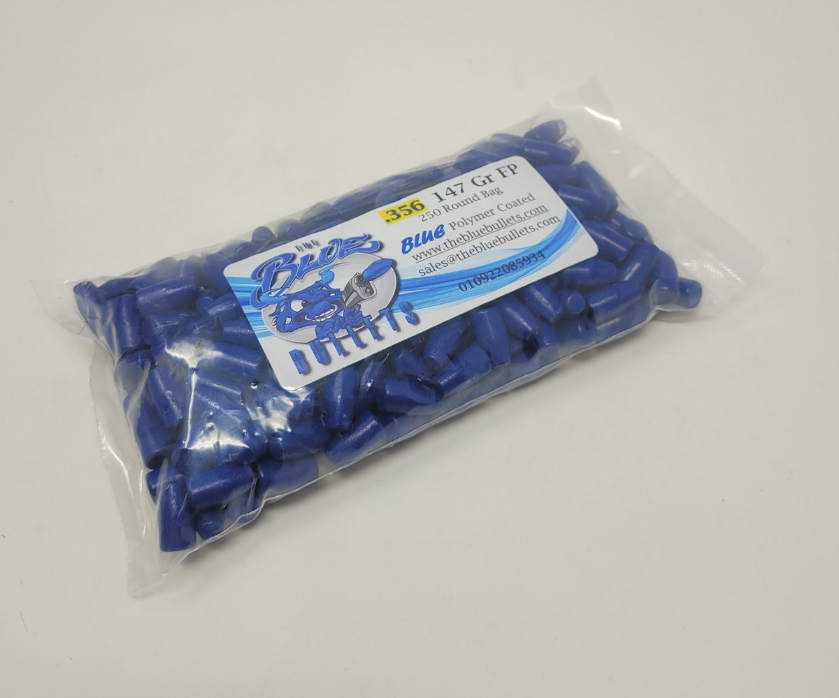 The Blue Bullets (.356 Dia) 9mm Reloading Bullets BB356147FP 147 Grain ...