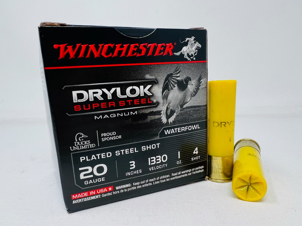 Winchester 20 Gauge Ammunition Drylok Super Steel Magnum XSM2034 3" #4 ...