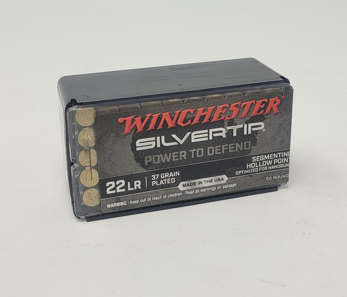 Winchester 22 LR Ammunition Silvertip W22LRST 37 Grain Plated ...