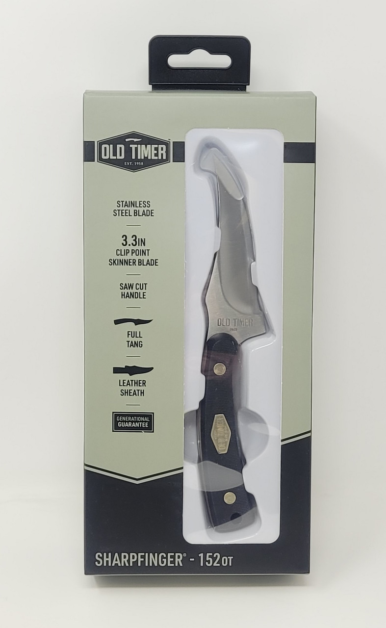 Old Timer Sharpfinger Full Tang Knife OLT152OT 3.3" Clip Point Blade ...