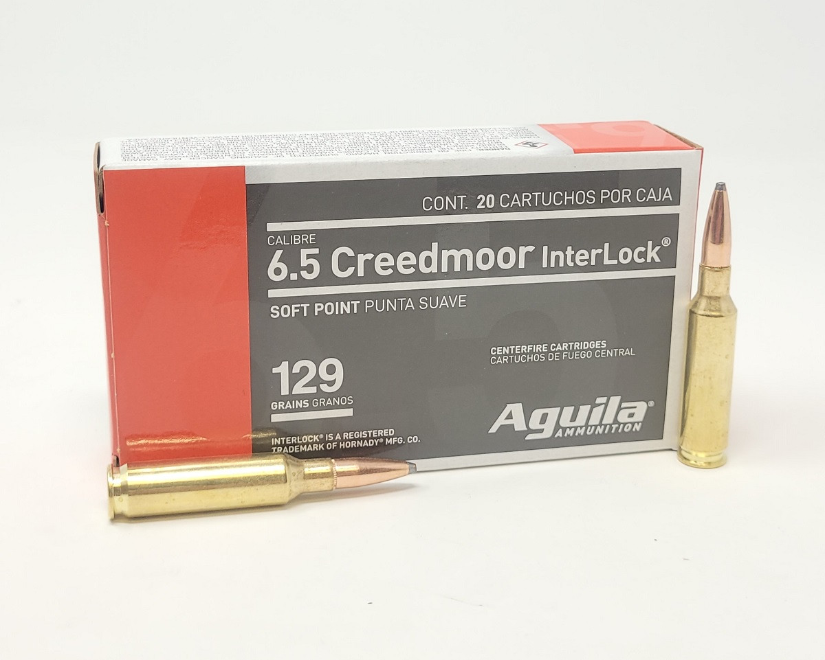 Aguila 6.5mm Creedmoor Ammunition 129 Grain Interlock Soft Point Boat ...
