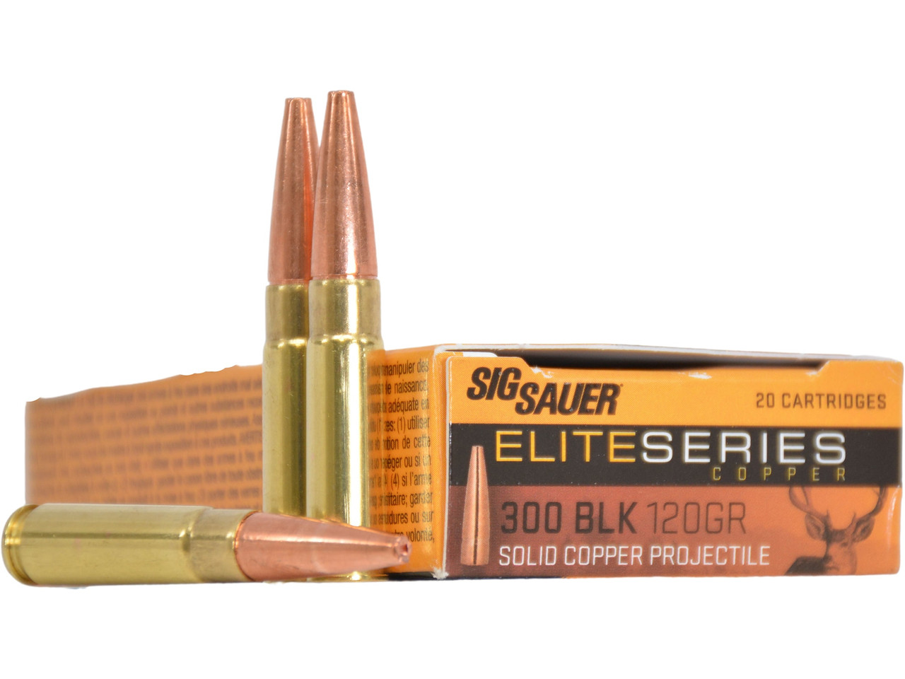 Sig Sauer 300 Blackout Ammunition Elite Series Copper E300H1-20 120 ...