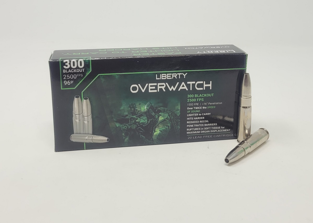 Liberty 300 Blackout Ammunition Overwatch LAOW300962500 96 Grain Hollow ...