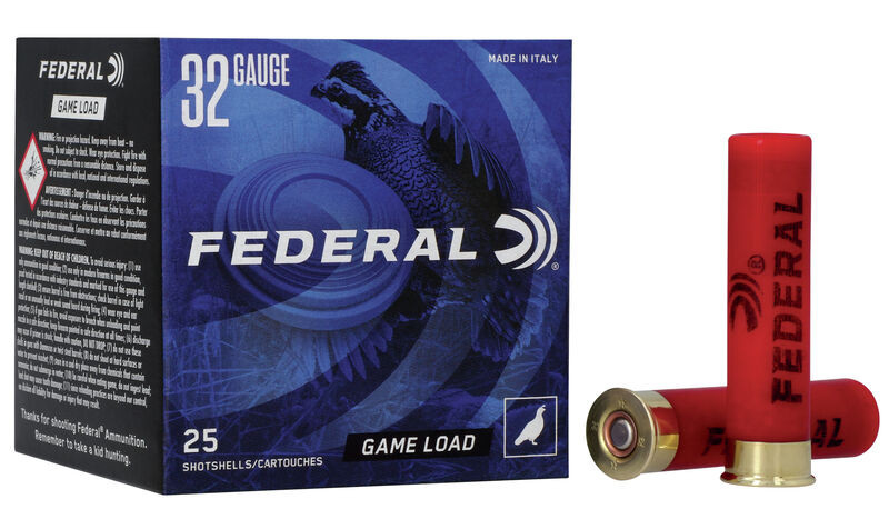 Federal 32 Gauge Ammunition Game Load FN1328CASE #8 Shot 2-1/2" 1/2oz ...