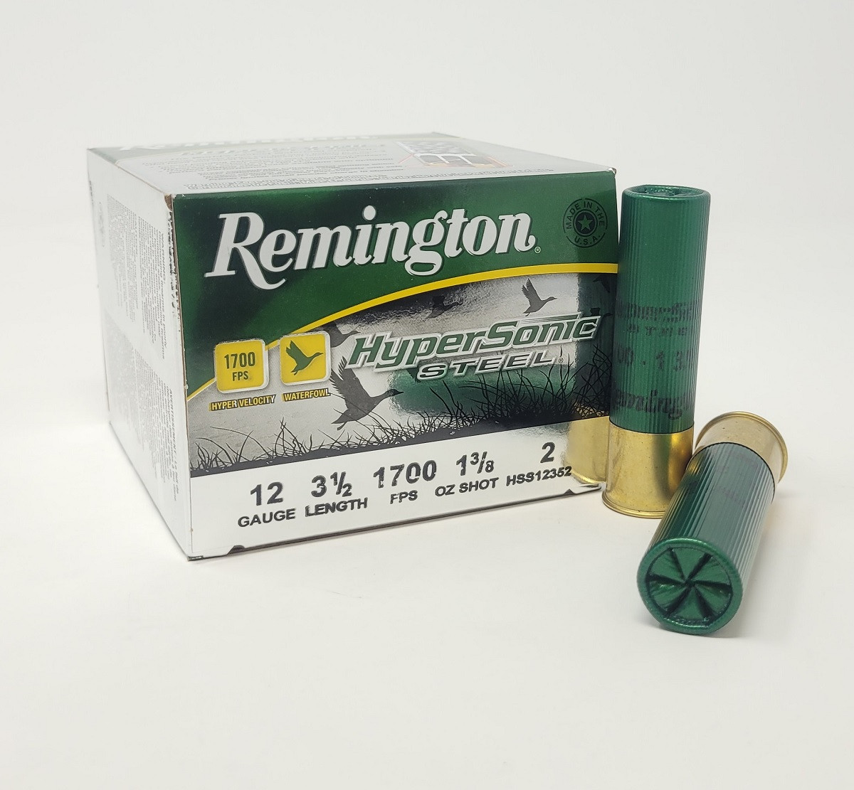 Remington 12 Gauge Ammunition Hypersonic Steel HSS12352 3-1/2" #2 Shot ...