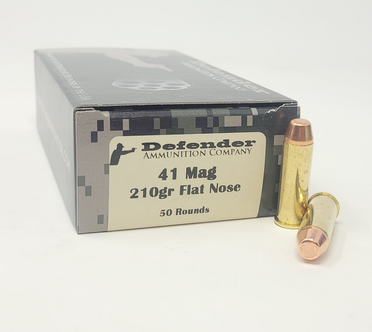 Defender 41 Mag Ammunition DEF41MAG210 210 Grain Flat Nose Full Metal ...