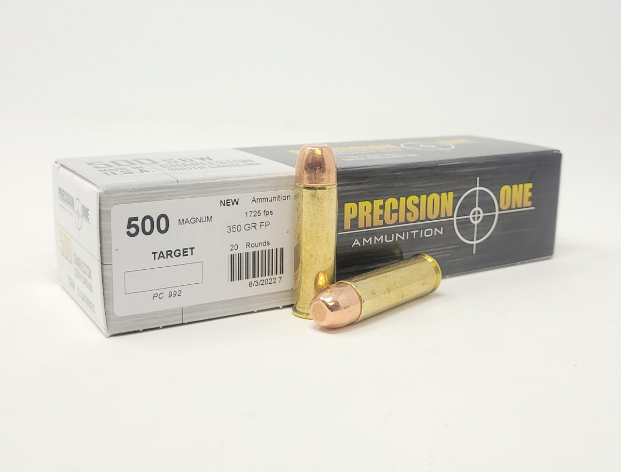 Precision One 500 S&W Mag Ammunition 992 350 Grain Full Metal Jacket ...