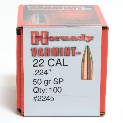 Hornady 22 Cal (.224 Dia) Reloading Bullets Varmint H2245 50 Grain Soft ...