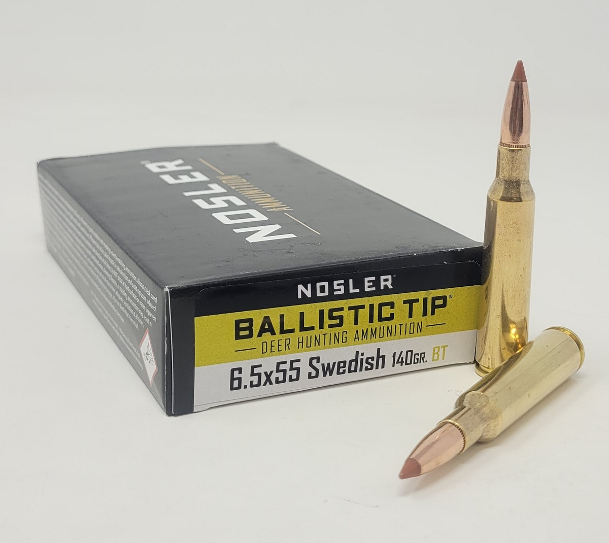 Nosler 6.5x55mm Swedish Ammunition NOS61053 140 Grain Ballistic Tip 20 ...