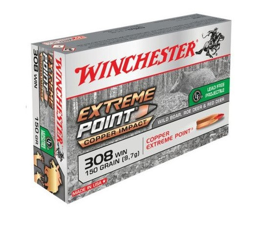 Winchester 308 Win Ammunition Copper Impact Lead Free X308XPLF 150 ...