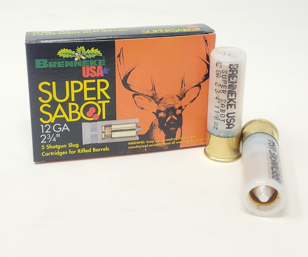 Brenneke USA 12 Gauge Ammunition Super Sabot SL122SUS 2-3/4" Sabot Slug ...