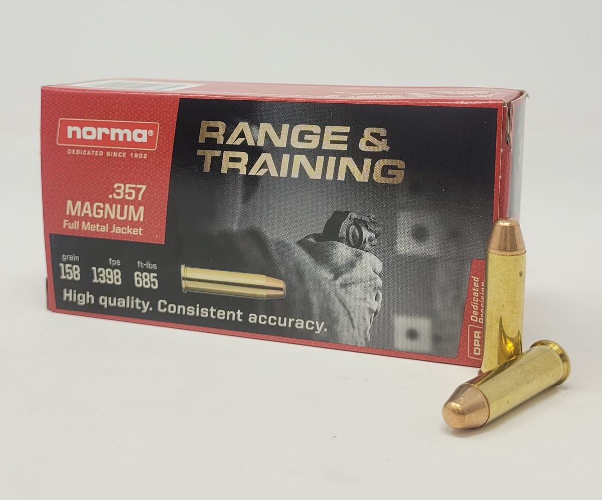 Norma 357 Magnum Ammunition 620640050 158 Grain Full Metal Jacket CASE ...