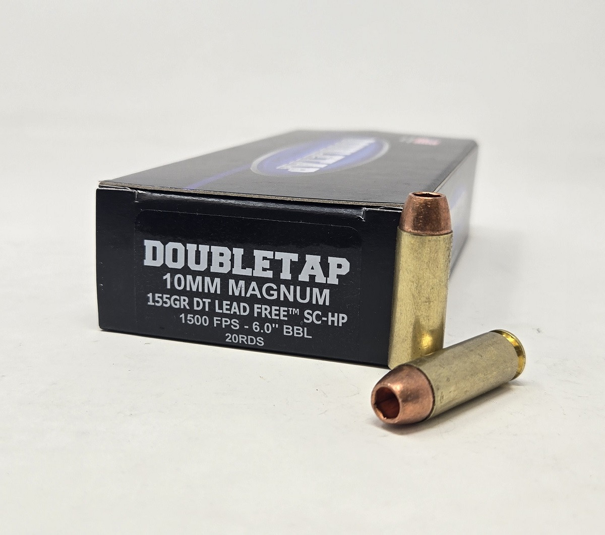 DoubleTap 10mm Mag Ammunition Lead Free 10MAG155X 155 Grain Solid ...