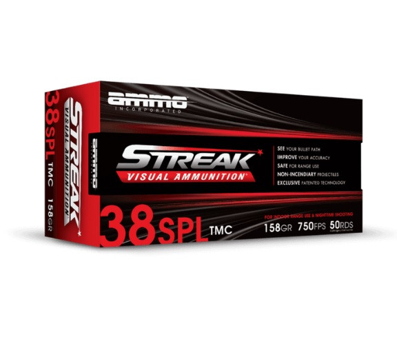 Ammo Inc 38 Special Ammunition Red Streak Visual AI38158TMCSTRKRED50 ...