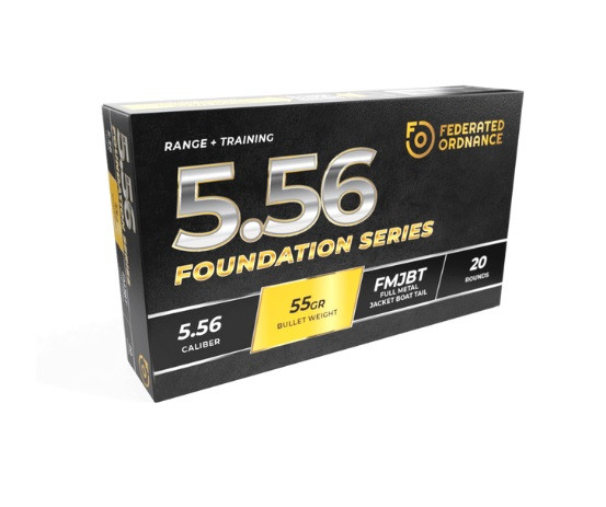 Federated Ordnance 5.56x45mm NATO Ammunition Foundation Series FO556 55 ...