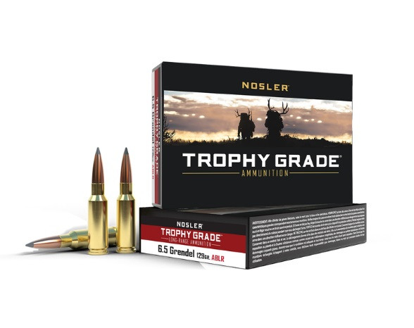 Nosler 6.5mm Grendel Ammunition Trophy Grade NOS60146 129 Grain ...
