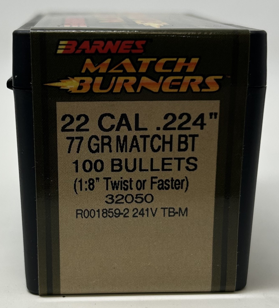 Barnes 22 Cal (.224 Dia) Reloading Bullets Match Burner B32050 77 Grain ...