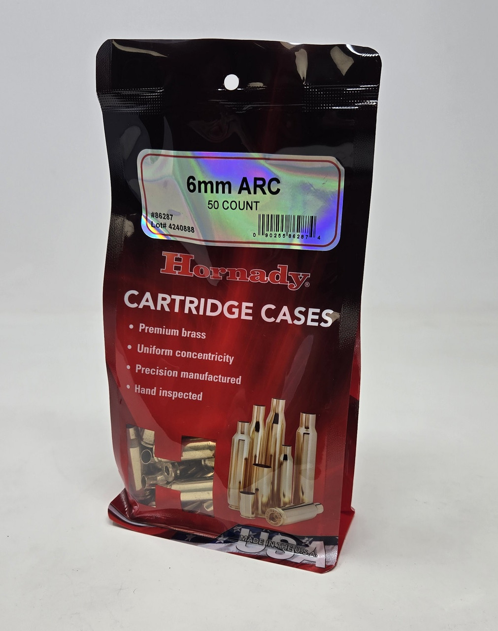 Hornady 6mm ARC Unprimed Reloading Brass Casings H86287 50 Pieces