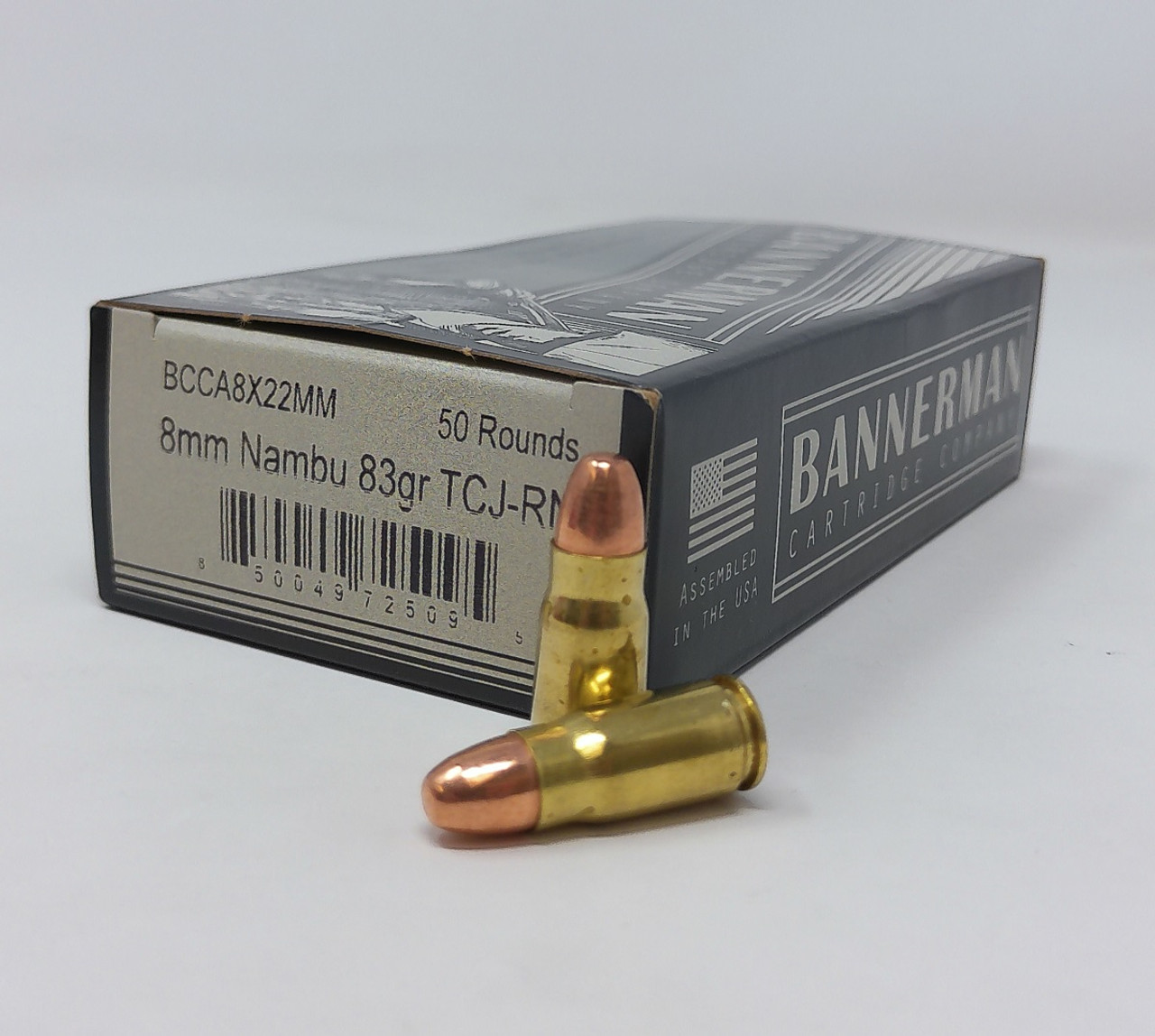 Bannerman 8mm Nambu Ammunition BCCA8X22MM 83 Grain Total Copper Jacket ...