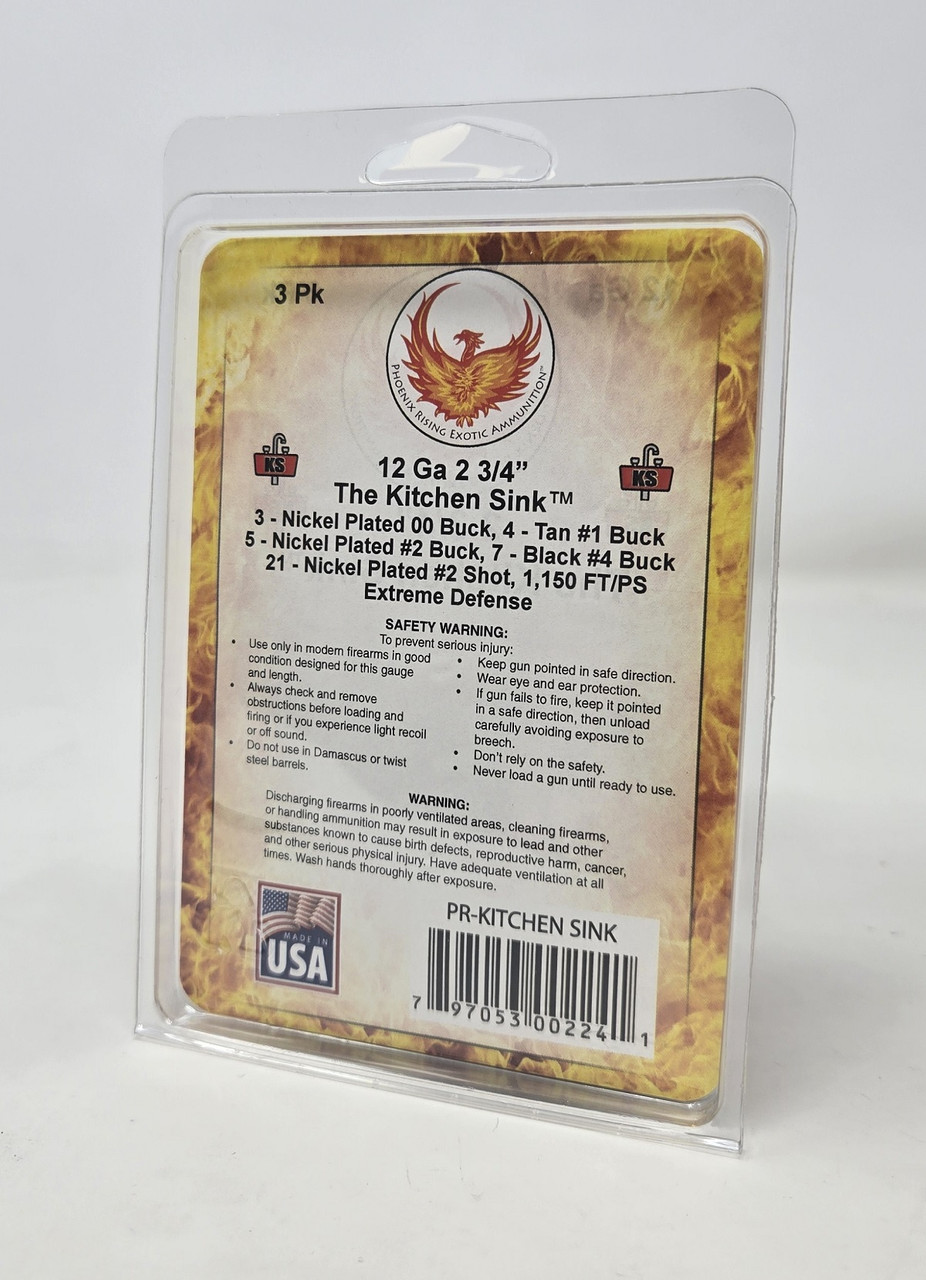 Phoenix Rising 12 Gauge Ammunition Extreme Defense PR12KS 2-3/4 ...
