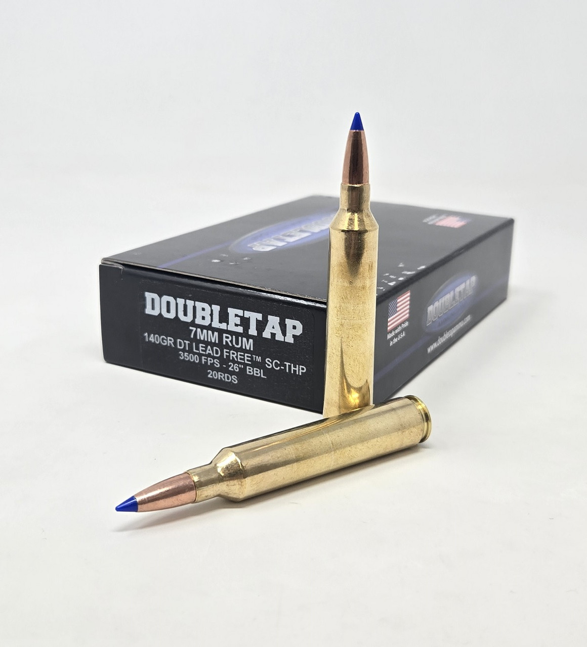 DoubleTap 7mm RUM Ammunition Lead Free 7RUM140X 140 Grain Solid Copper ...