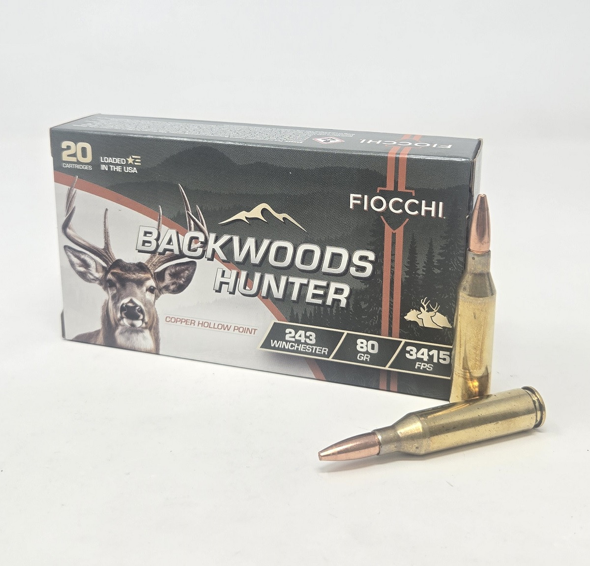 Fiocchi 243 Win Ammunition Backwoods Hunter FI243BHC 80 Grain All ...