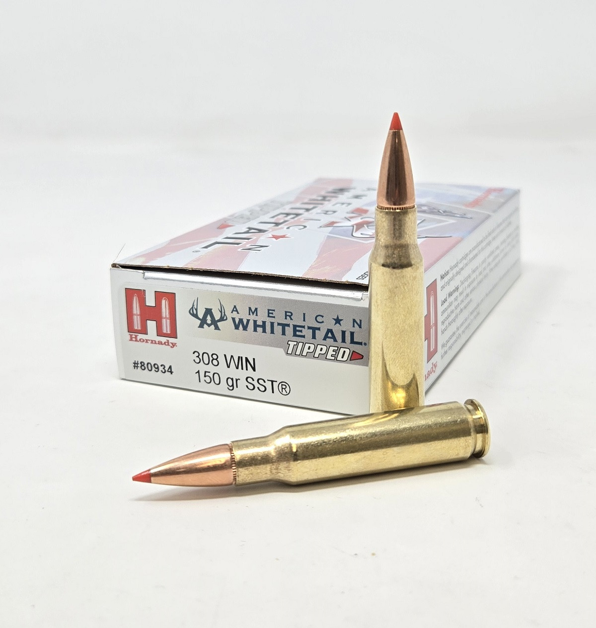 Hornady 308 Win Ammunition American Whitetail H80934 150 Grain SST ...
