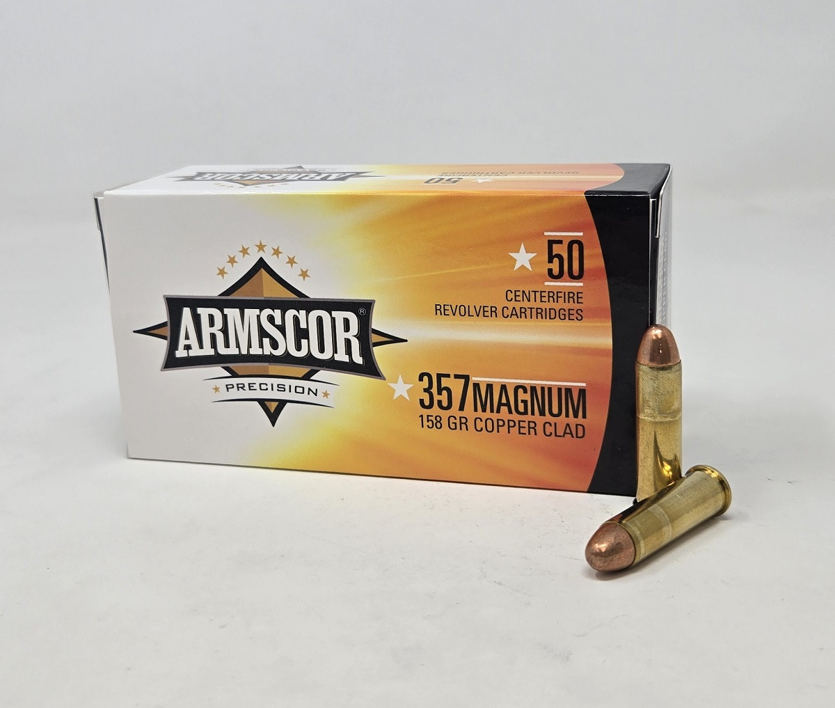Armscor 357 Magnum Ammunition 158 Grain Copper Clad Full Metal Jacket ...