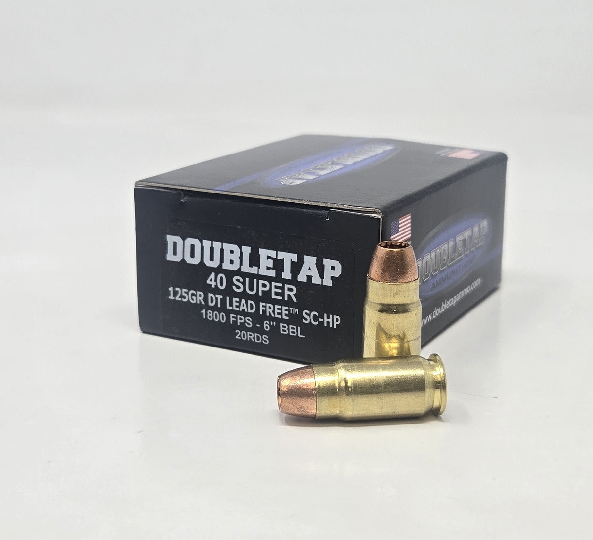 DoubleTap 40 Super Ammunition Lead Free DT40S125X 125 Grain Solid ...
