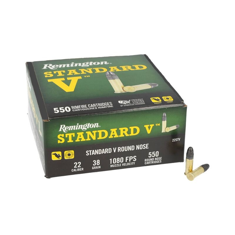 Remington 22 LR Ammunition Standard V R20988 38 Grain Lead Round Nose ...