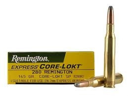 Remington 280 Rem R280R2 165gr Core-Lokt SP 20 per box