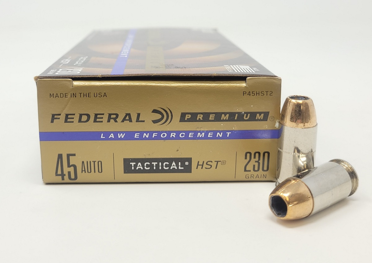 Federal 45 Auto HST Tactical P45HST2 230 gr JHP 50 per box