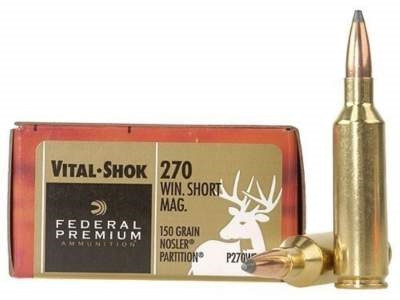 Federal 270 WSM Ammunition P270WSMC 150 Grain Nosler Partition 20 rounds