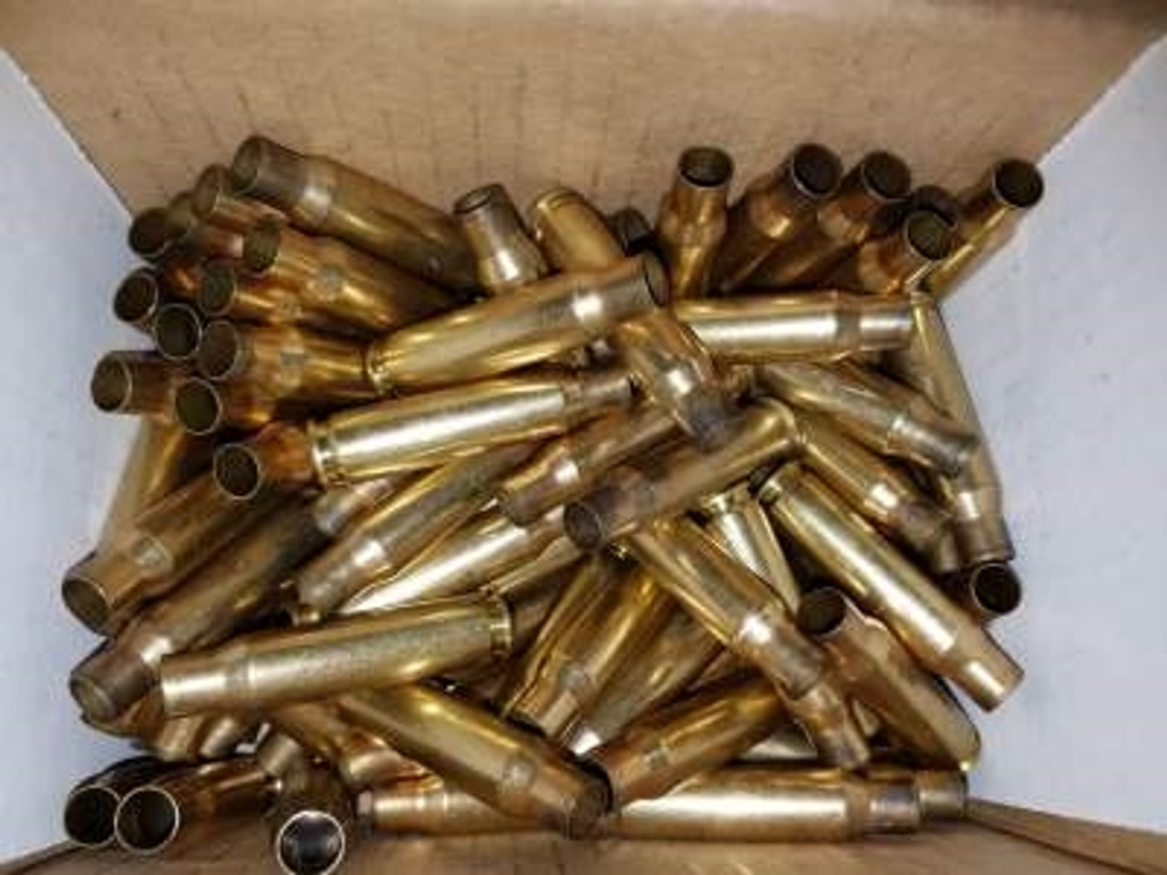 308 Win Nickel Plated Brass Casings Once Fired Raw Not Washed 100 Pieces